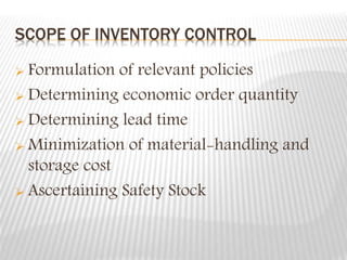 selective inventory control | PPTX