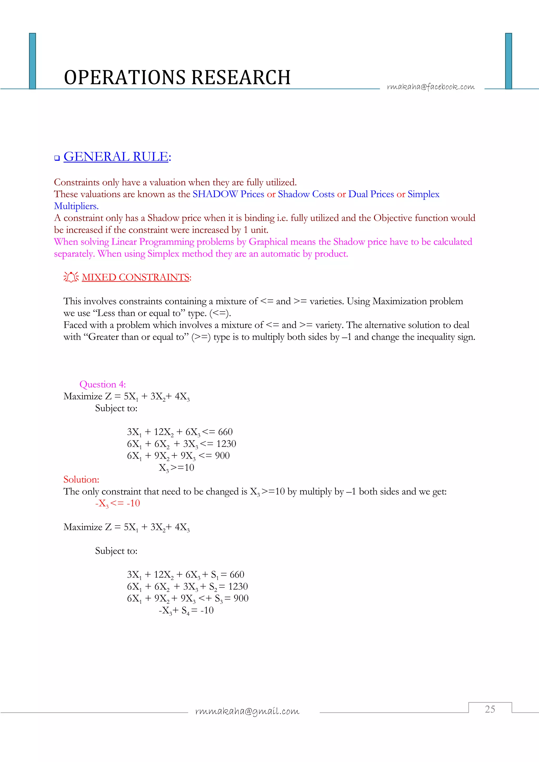 OPERATIONS RESEARCH | PDF