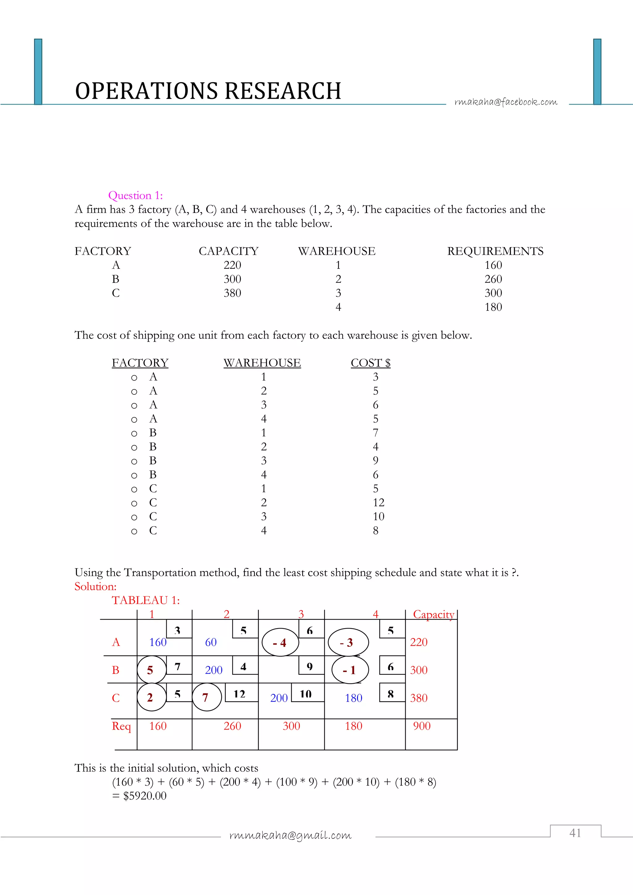 OPERATIONS RESEARCH | PDF
