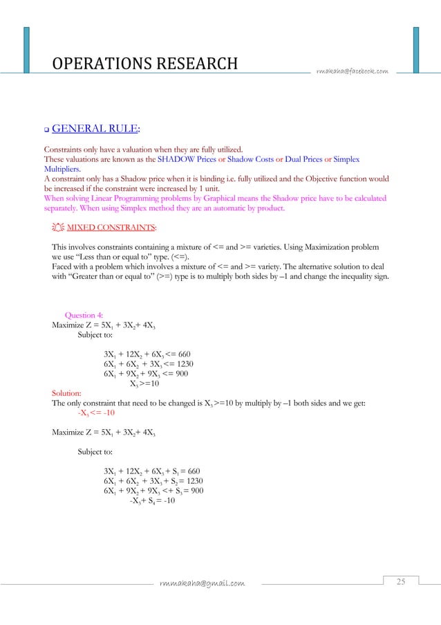 OPERATIONS RESEARCH | PDF