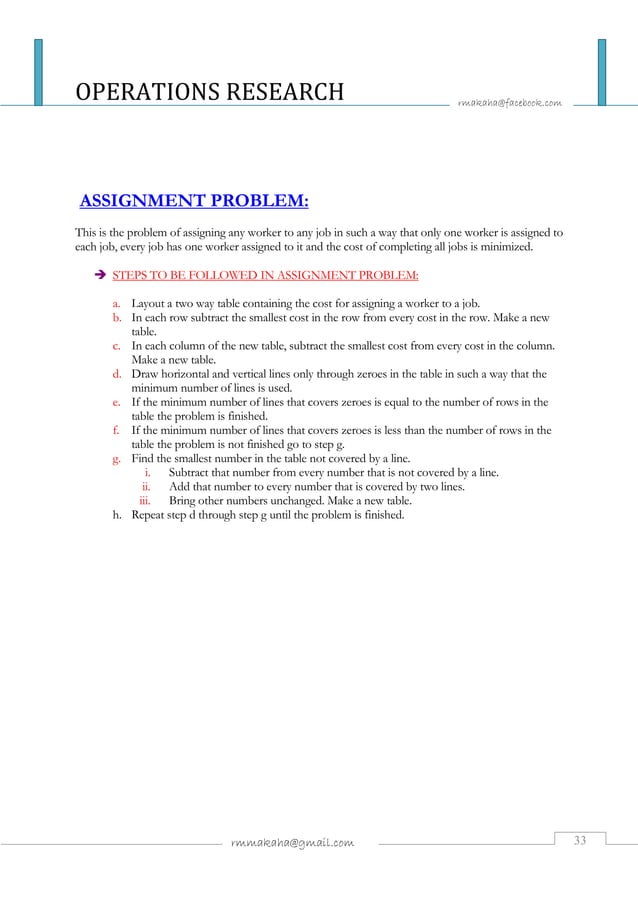 OPERATIONS RESEARCH | PDF