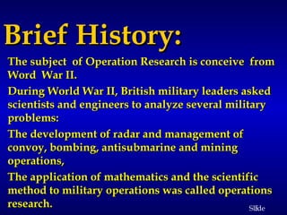 Operations research | PPT