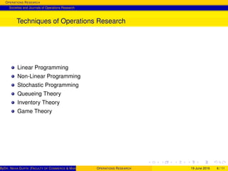 Operations research | PDF