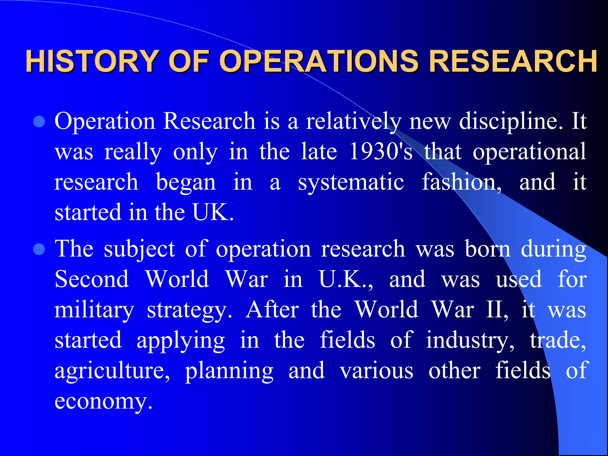 Operations research | PPT