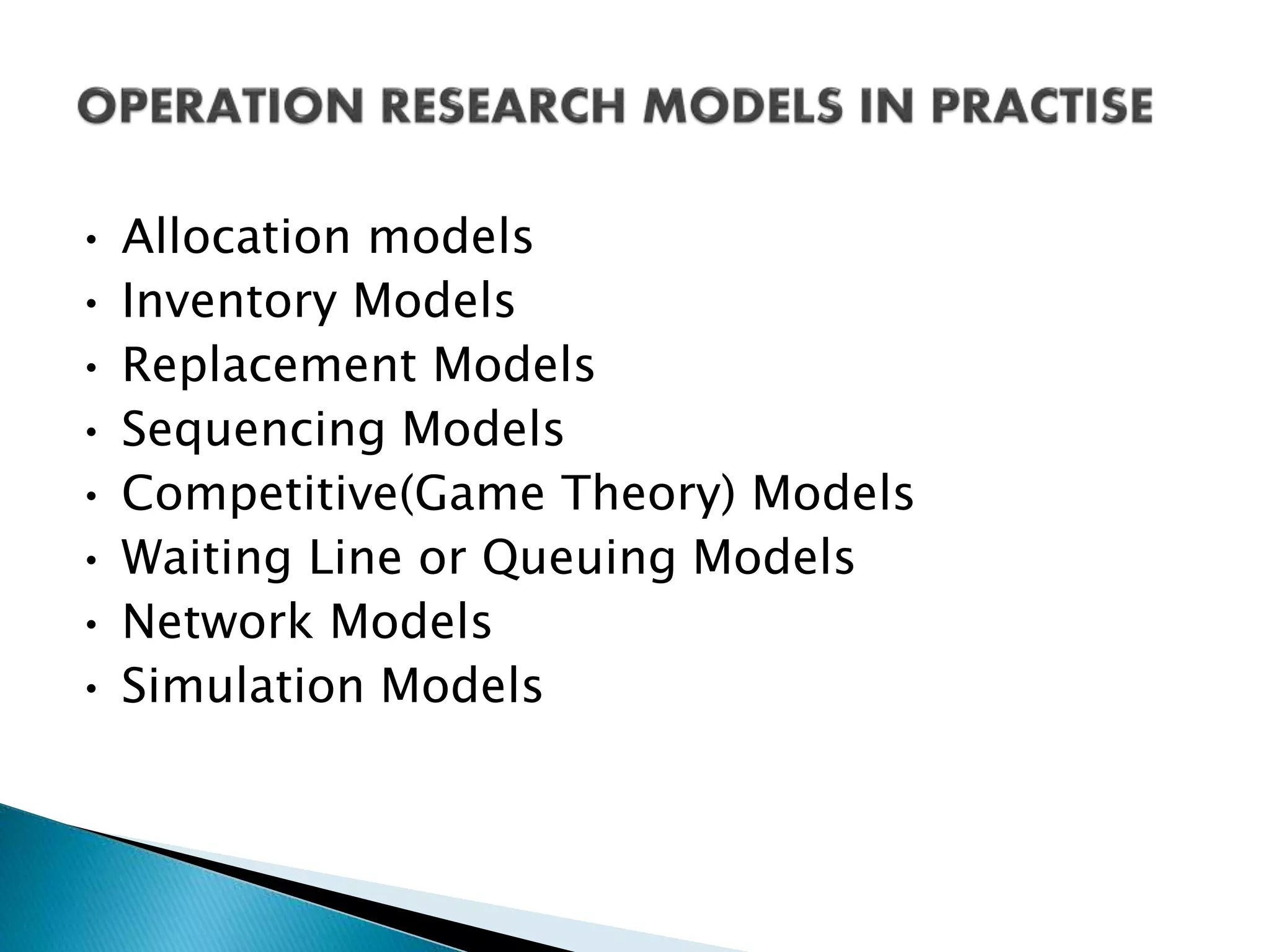 Operations research - an overview | PPTX