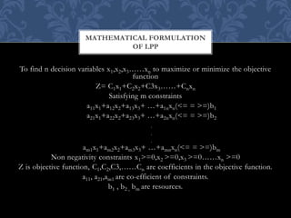 Operations research lpp | PPT