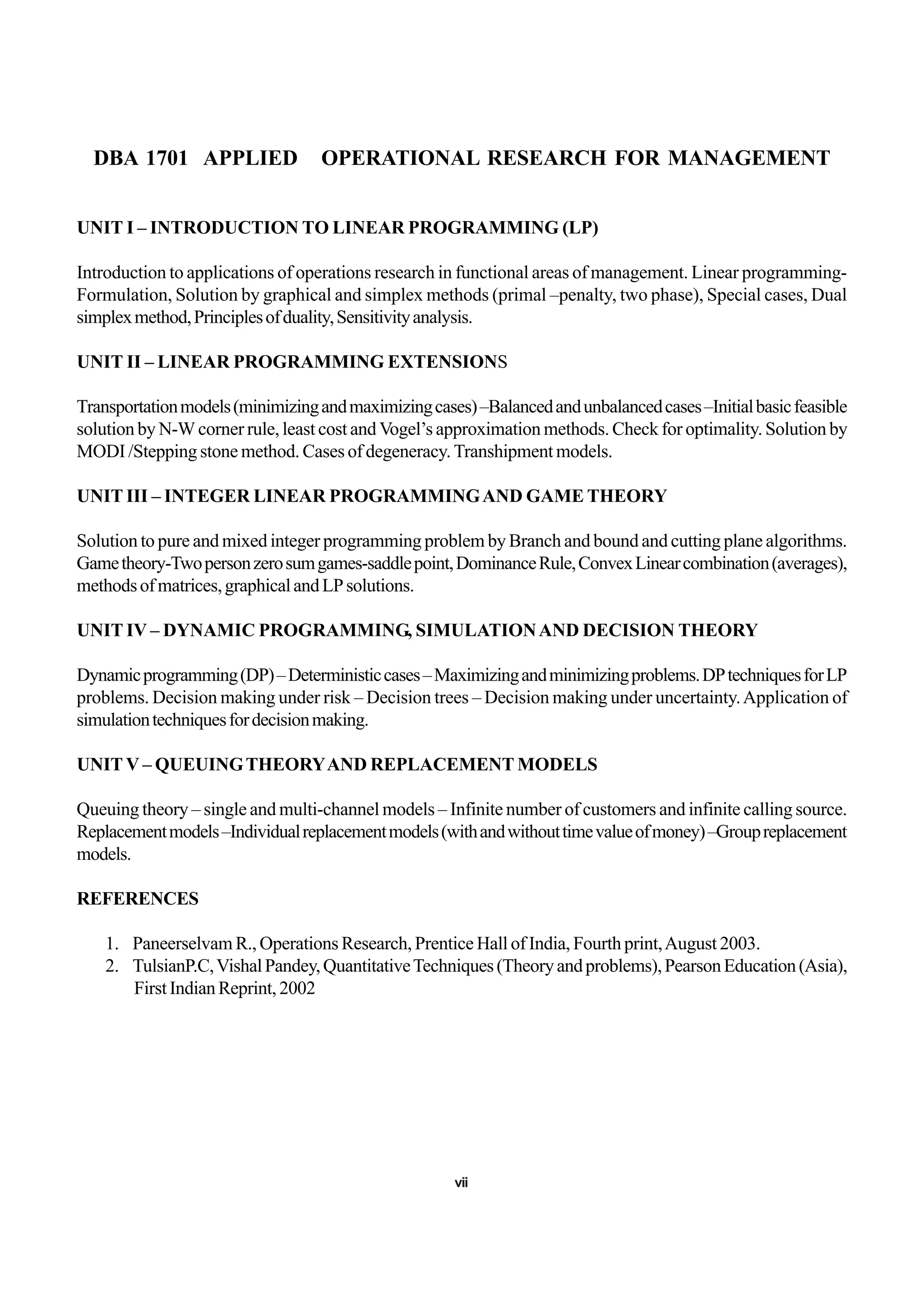 Operations Research MBA Notes .pdf