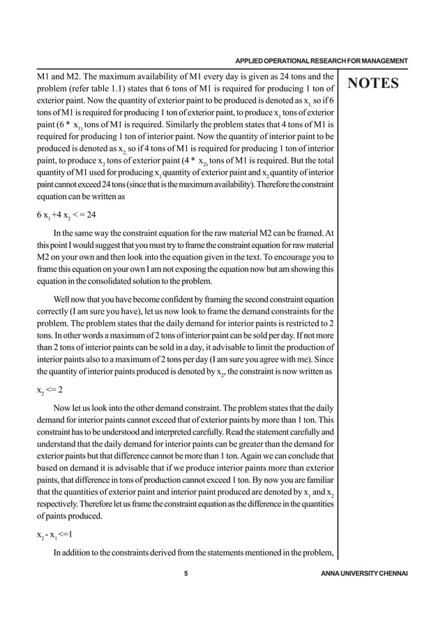 Operations Research MBA Notes .pdf