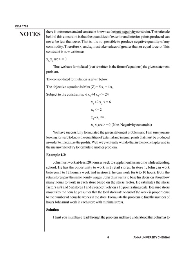 Operations Research MBA Notes .pdf