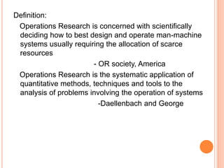 Operations Research ppt | PPTX