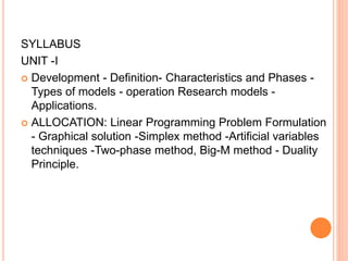 Operations Research ppt | PPT | Free Download