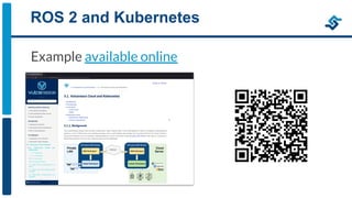 ROS 2 deployment in K8s: DDS Router as WAN comms enabler | PDF