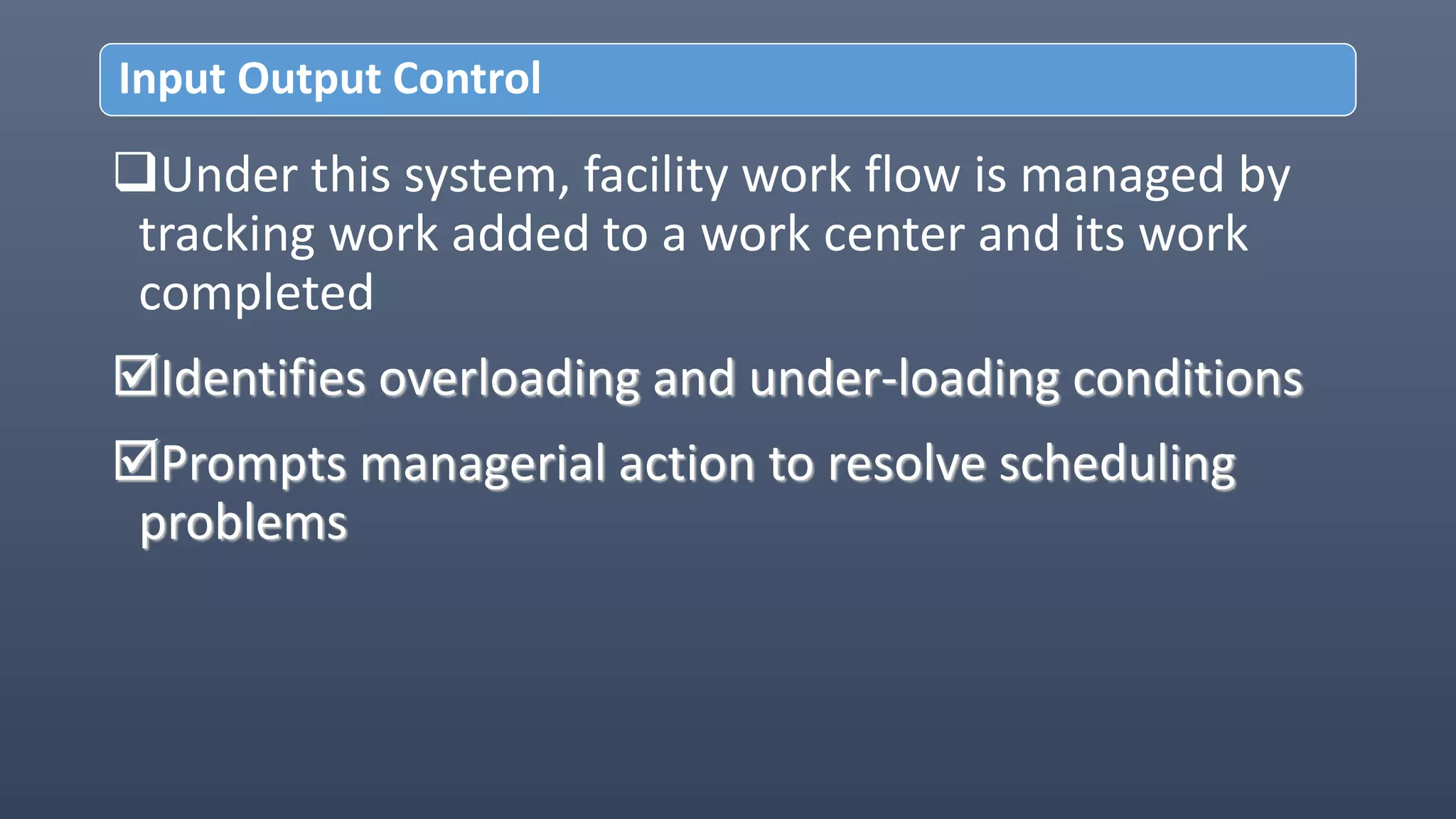 Operations scheduling | PPTX