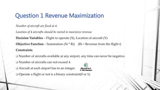 Operations management - Airline Scheduling | PPTX