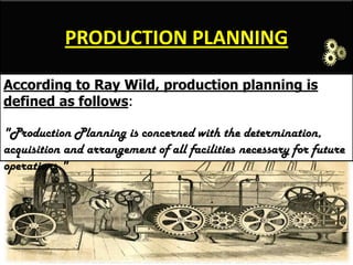 Production planning and control | PPTX