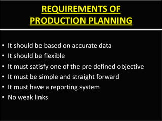 Production planning and control | PPTX