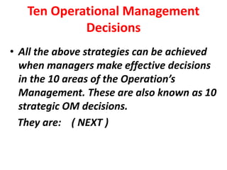 Operations strategy | PPTX