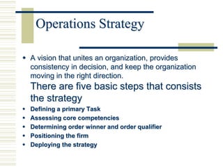 Operations strategy | PPT