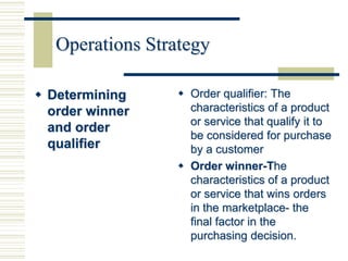 Operations strategy | PPT
