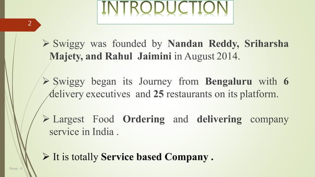 PPT ON SWIGGY | PPTX