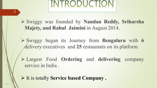 Operations strategy of Swiggy | PPTX