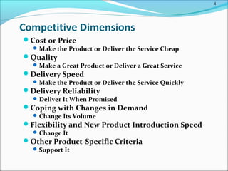 Operations strategy and competitiveness | PPT
