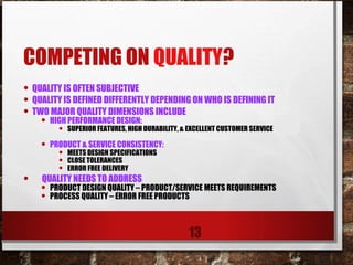 Operations strategy and competitiveness | PPT