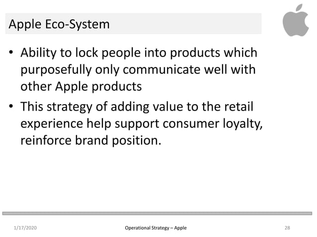 Operations strategy @ apple group 6 | PPTX