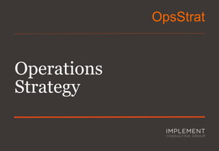 Operations Strategy Handbook | PPT