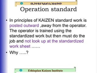 Operation standard .pptx | Business | Business and Finance