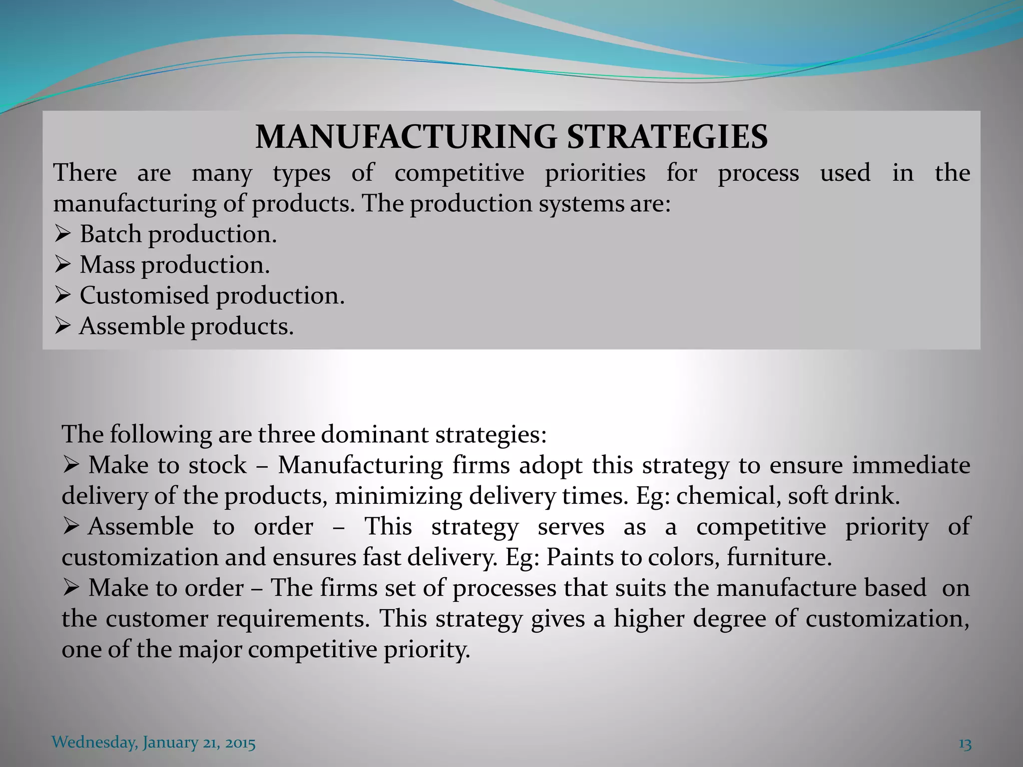OPERATION STRATEGY | PPTX