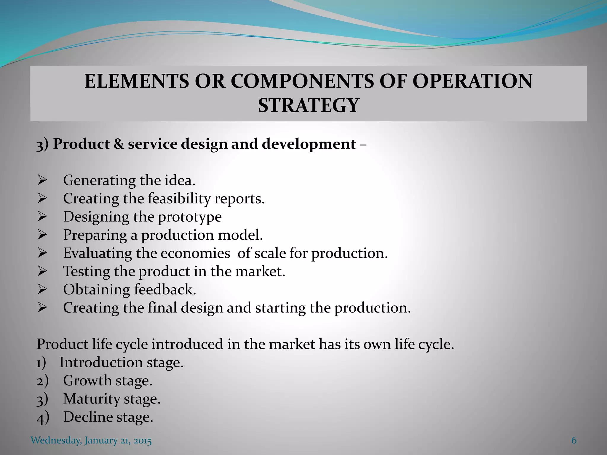 OPERATION STRATEGY | PPTX