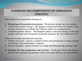 OPERATION STRATEGY | PPTX