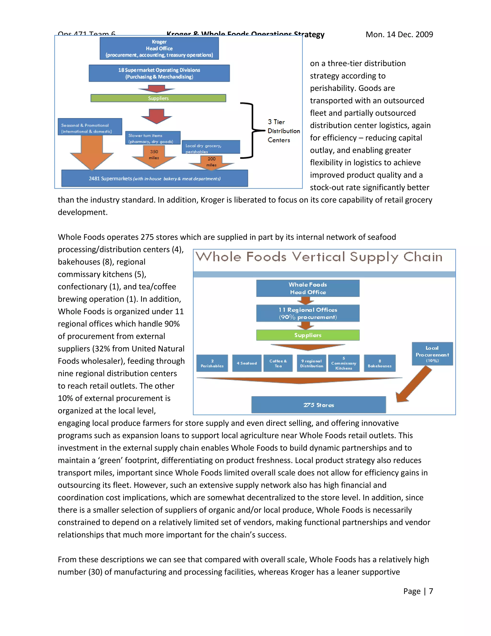 Operation strategy kroger and wholefoods | PDF | Retail Industry ...
