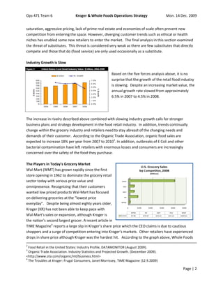 Operation strategy kroger and wholefoods | PDF | Retail Industry ...
