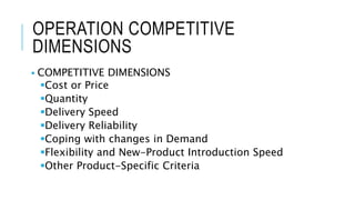 Operation strategy and competitiveness | PPTX