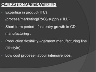 Operation strategy of itc limited | PPTX