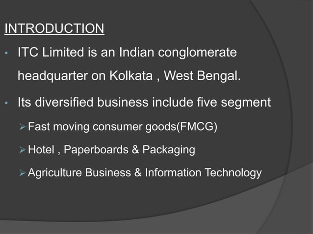 Operation strategy of itc limited | PPTX | Business Accounting ...