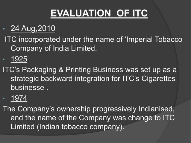 Operation strategy of itc limited | PPTX | Business Accounting ...