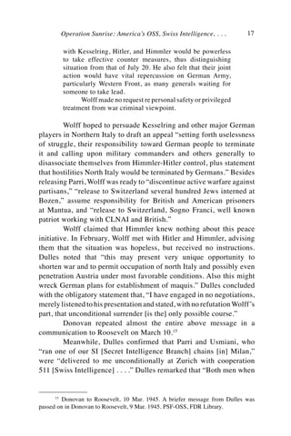 Operation sunrise | PDF