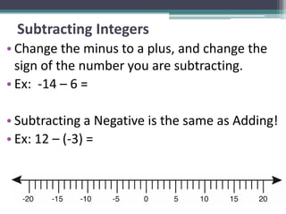 Operations with integers | PPTX