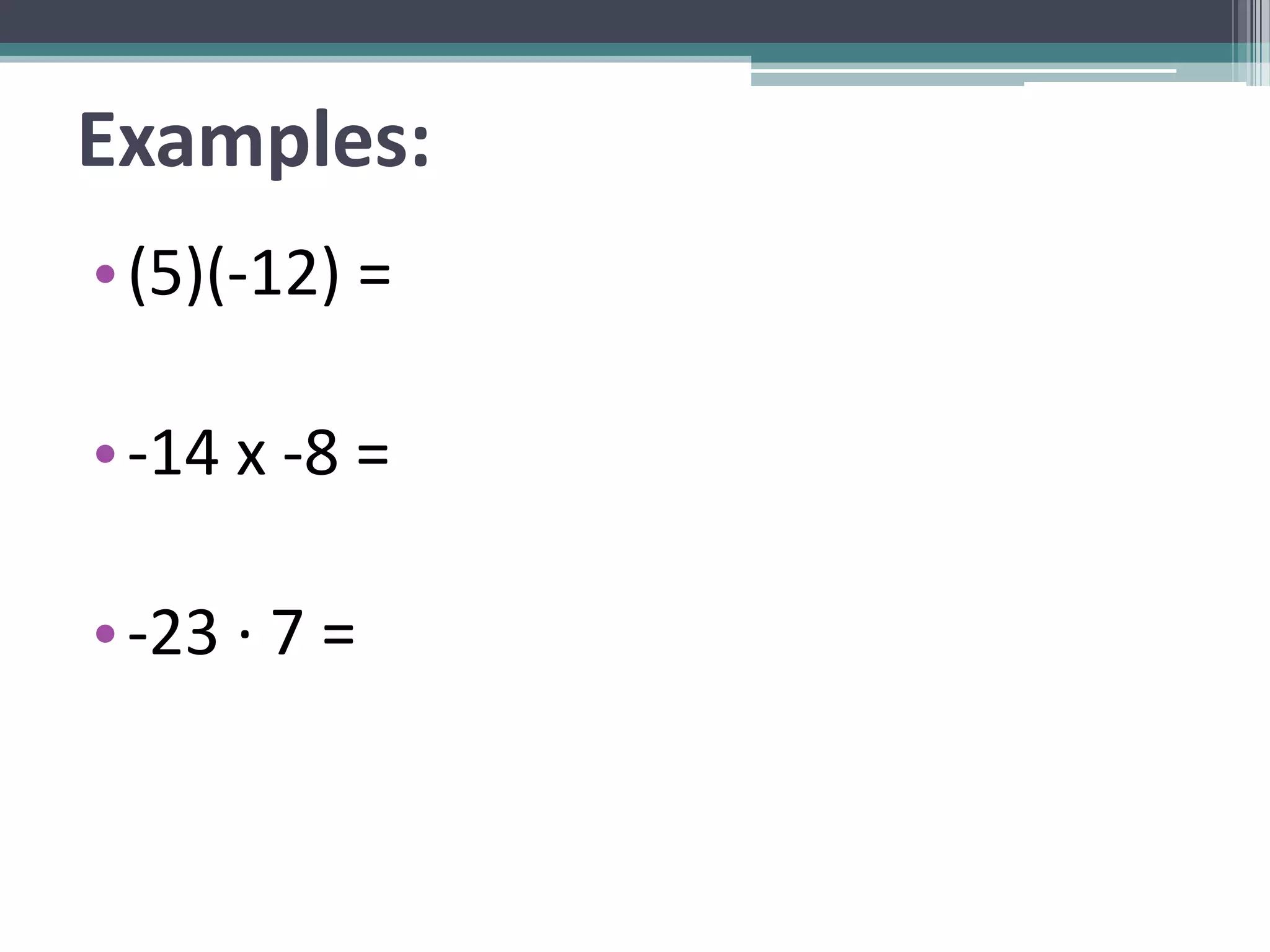 Operations with integers | PPTX