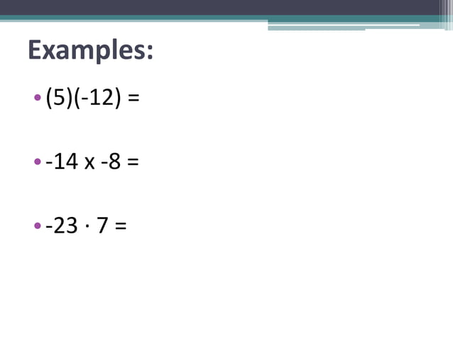 Operations with integers | PPTX