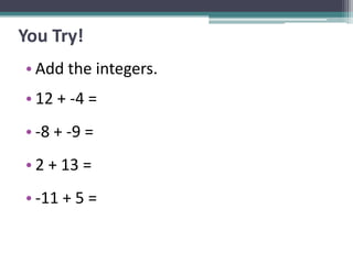Operations with integers | PPTX