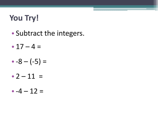 Operations with integers | PPTX