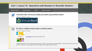 Operations with numbers in scientific notation | PPTX