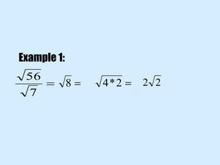 Operations with Radicals | PPTX