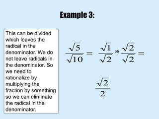 Operations with Radicals | PPT