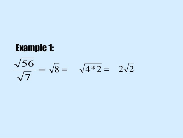 Operations with Radicals