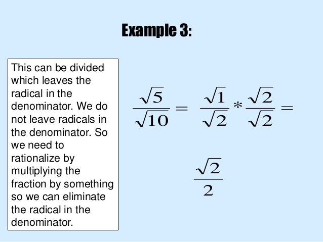 Operations with Radicals
